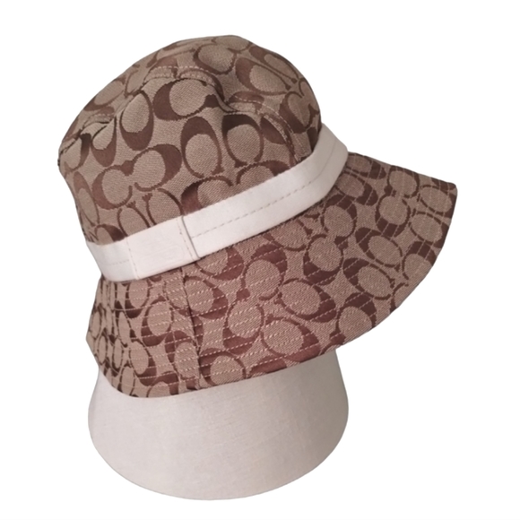 Coach | Accessories | Coach Signature Monogram Jacquard Bucket Hat ...